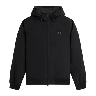 Fred Perry Homme, Vestes, Noir, Taille: 2XL Veste à Capuche Brentham Noire