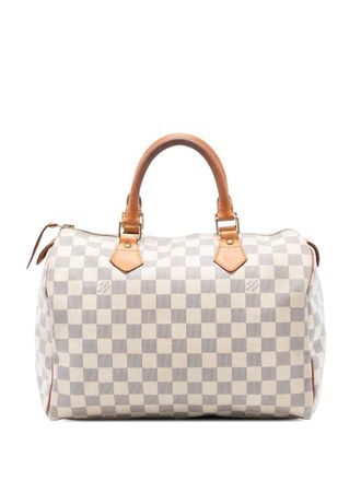 Louis Vuitton 2011 Damier Azur Speedy 30 Boston Tasche - Wei&szlig;