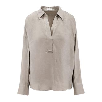 Brunello Cucinelli Damen, Blusen & Hemden, Beige, MGr&ouml;&szlig;e