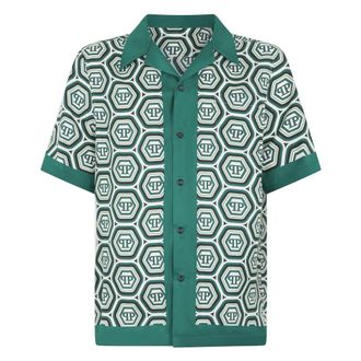 Philipp Plein Herren, Shirts, Gr&uuml;n, LGr&ouml;&szlig;e