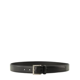 Saint Laurent Lederg&uuml;rtel mit quadratischer Schnalle - - Accessories - Damen - Schwarzk - 85 CM