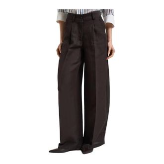 Liviana Conti Femme, Pantalons, Brun, Taille: 38 FR Gareth Wide Pantalons