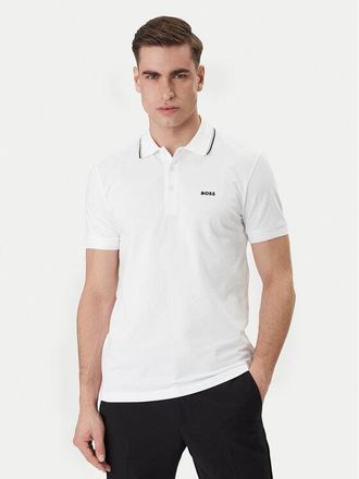 HUGO BOSS Poloshirt Birdie Paule 50559365 Wei&szlig; Slim Fit