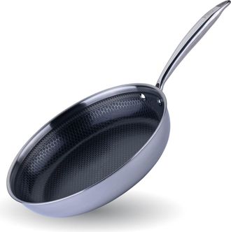 Fackelmann Chefkoch trifft Antihaftpfanne - &Oslash;28 cm Premium Bratpfanne aus Edelstahl mit keramischer Antihaftbeschichtung, f&uuml;r alle Herdarten inkl. Induktion