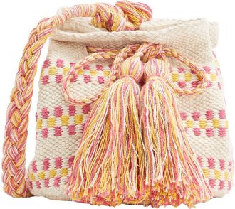 8 by YOOX ORGANIC COTTON MINI CROSS-BODY BUCKET BAG