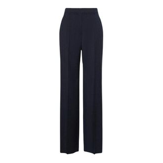 Max Mara Klassische Hose mit B&uuml;gelfalte - - Trousers - Damen - Blau - 2XL