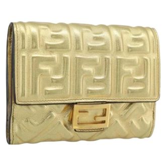Fendi Pre-owned Vintage Zucca Bifold Wallet - - Pre-owned - Damen - Gelb - ONE SIZE