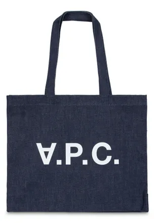 A.P.C. Womens Tote Bag Indigo Cotton