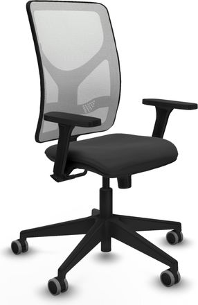 Piqueras y Crespo Computerstuhl mit 3D-Armen, h&ouml;henverstellbare Lendenwirbelst&uuml;tze, ausgestattet mit 3 Positionen und Schneideschaum, Wei&szlig;/Dunkelgrau