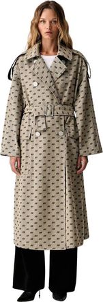 A|X Armani Exchange Femme, Manteaux, Beige, Taille: 36 FR Trench-coat double boutonnage avec ceinture