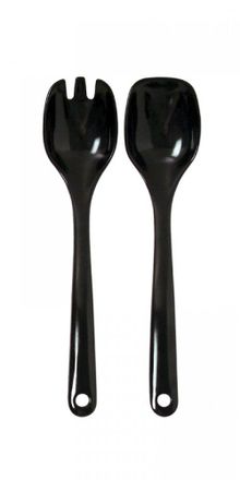 WACA 0235 Salatbesteck K&uuml;chenhelfer Mehrwegartikel 305 mm, Farbe:schwarz