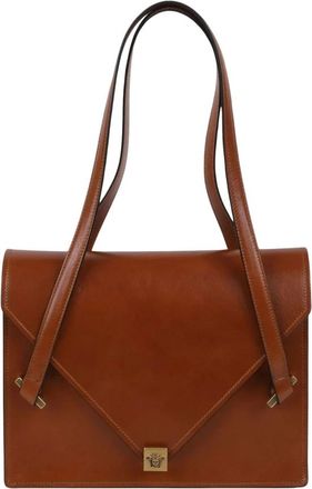 Versace Femme, Sacs, Brun, Taille: ONE Size Severine Leather Shoulder Bag