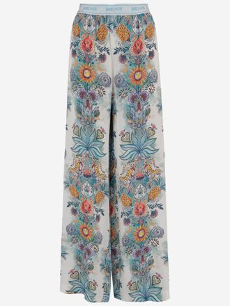 Just Cavalli Pantalon en viscose &agrave; imprim&eacute; floral