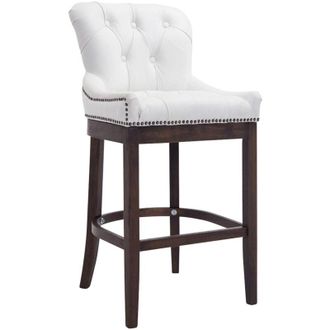 Clp Barhocker Lakewood Echtleder, Antik-dunkel weiß