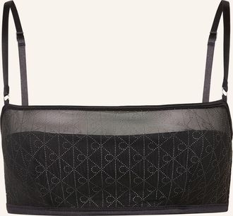 Calvin Klein Bustier Minimalist Emblem Mit Schmucksteinen schwarz