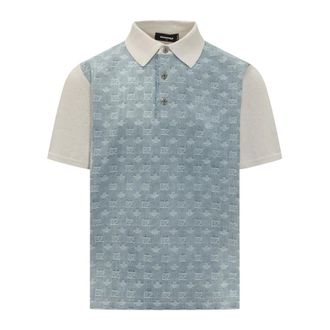 Dsquared2 Homme, Tops, Multicolore, Taille: XL Polo en maille &agrave; monogramme