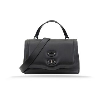 Zanellato Leder-Umh&auml;ngetasche mit Wildlederverschluss - - Bags - Damen - Schwarzk - ONE SIZE