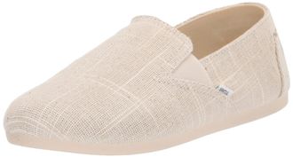 Toms Damen Redondo Flacher Slipper, Natürliches metallisches Slubby-Gewebe, 35.5 EU