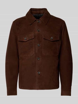 Selected Regular fit Lederjacke in Velours-Optik Modell THOM SUEDE