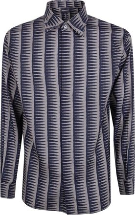 Emporio Armani Homme, Chemises, Multicolore, Taille: XL Chemise &agrave; manches longues avec imprim&eacute;