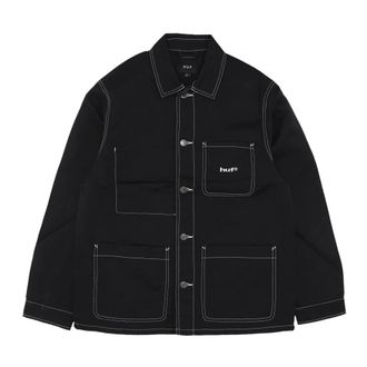 HUF Vintage Gesteppte Nylon Arbeitsjacke Schwarz - - Jackets - Herren - Schwarzk - L