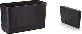 Brabantia 117503 - Organiseur dévier, Gris foncé & Racloir pour Vaisselle - Dark Grey