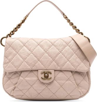 Chanel Hobo Bags - Medium Quilted Caviar Coco Pleats Messenger Flap - Gr. unisize - in Braun - für Damen