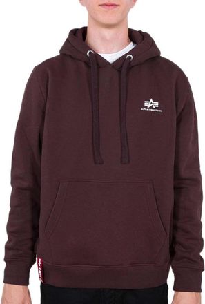 Alpha Industries Herren Basic Hoody Small Logo Kapuzensweat Kapuzenpullover, Deep Maroon, XS