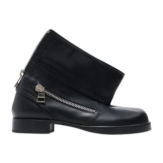 J.W.Anderson Schwarze Leder-Stiefelette mit Rei&szlig;verschluss - - Shoes - Damen - Schwarzk - 38 EU