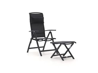 Forza Furniture Forza Capri Gartenstuhl Hochlehner mit Bova Gartenhocker