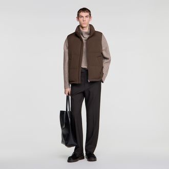 Sandro &Auml;rmellose Daunenjacke mit Zip