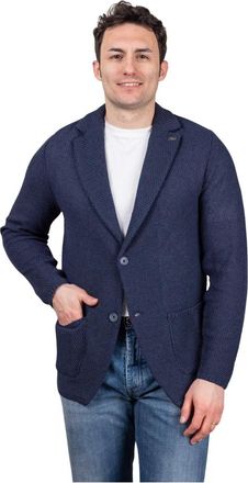 Bob Homme, Vestes, Bleu, Taille: XL Denim Blazer
