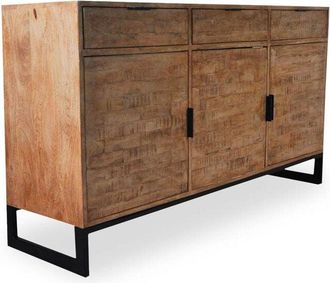 Paris Prix Paris Prix - Buffet 3 Portes & 3 Tiroirs Bolta 150cm Naturel