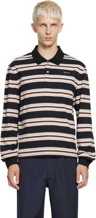 Marni Striped Cotton Polo Shirt
