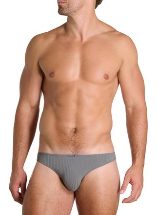 Bruno Banani Herren String grau Mikrofaser/Funktion unifarben