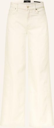7 For All Mankind Wide Leg Jeans Lotta Tailorless weiss