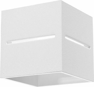 ETC Shop Applique murale int&eacute;rieur moderne blanc &eacute;clairage mural indirect spot mural up down lampe cage descalier, aluminium, 1x G9, LxH 10x12 cm