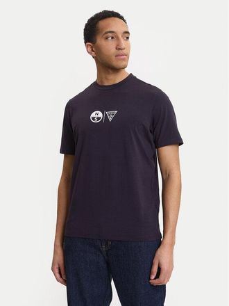 Guess T-Shirt GUESS x NORTH SAILS M6GI40 K3322 Dunkelblau Regular Fit