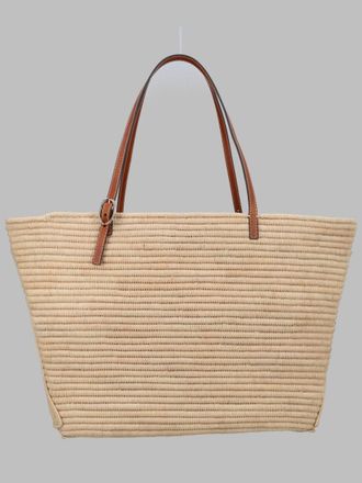 Tory Burch Womens Tote Bag Raffia Beige Handbags Hand