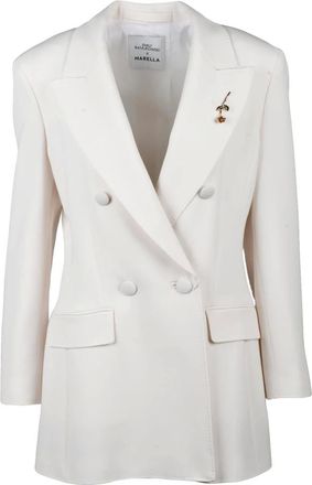 Marella Femme, Vestes, Beige, Taille: 40 FR Waisted Blazer