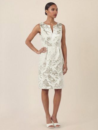 Apart Brautkleid mit Glanzjacquard und V-Ausschnitt