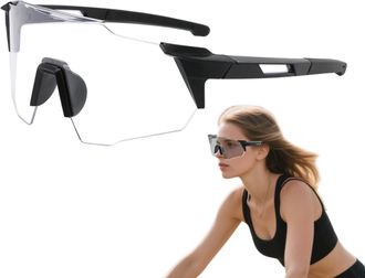 Generico Photochrome Fahrradbrille, Tag Nacht, doppelte Verwendung, transparente Brille f&uuml;r Fahrrad und Bergsteigen, UV-Schutzbrille, Sportbrille f&uuml;r M&auml;nner un