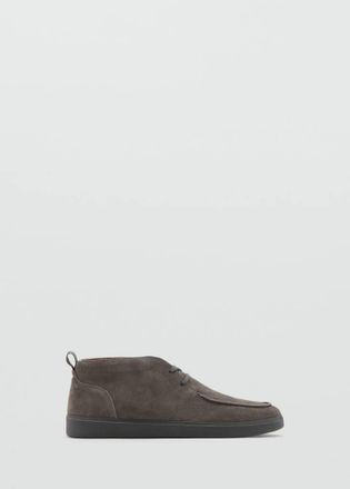 Mango Bottines cuir et cro&ucirc;te de cuir gris - Homme - 39 - MANGO MAN