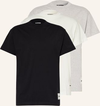 Jil Sander 3er-Pack T-Shirts weiss