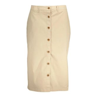 GANT Beiger Langer Rock mit Kn&ouml;pfen und Taschen - - Skirts - Damen - Beige - W34