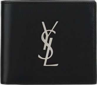 Saint Laurent Leather Wallet Male UNI