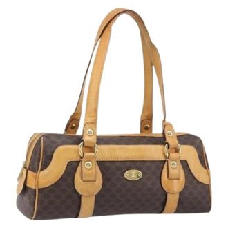 Celine Pre-owned Vintage Macadam Shoulder Bag - Femme - Pre-owned - Brun - Taille: ONE Size