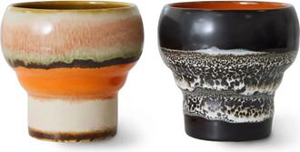 HKliving Tasses en grès - Set de 2 HKliving