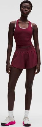 lululemon Short de running Shake It Out taille haute pour Femmes - 6 cm - Burgundy - Taille XL
