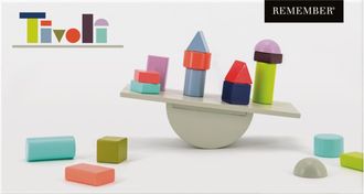 Remember Balancespiel Tivoli aus Holz mit 24 Bausteinen